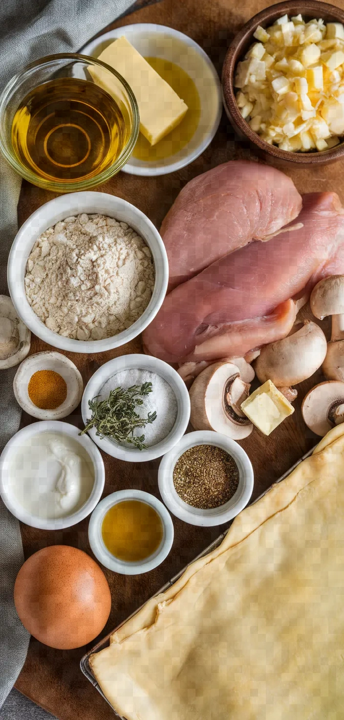 French Chicken And Mushroom Pie Tourte Recipe - Paris Plates