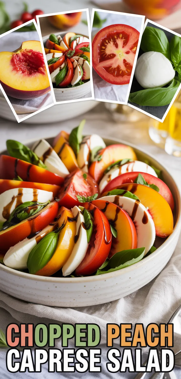 Chopped Peach Caprese Salad Recipe - Paris Plates