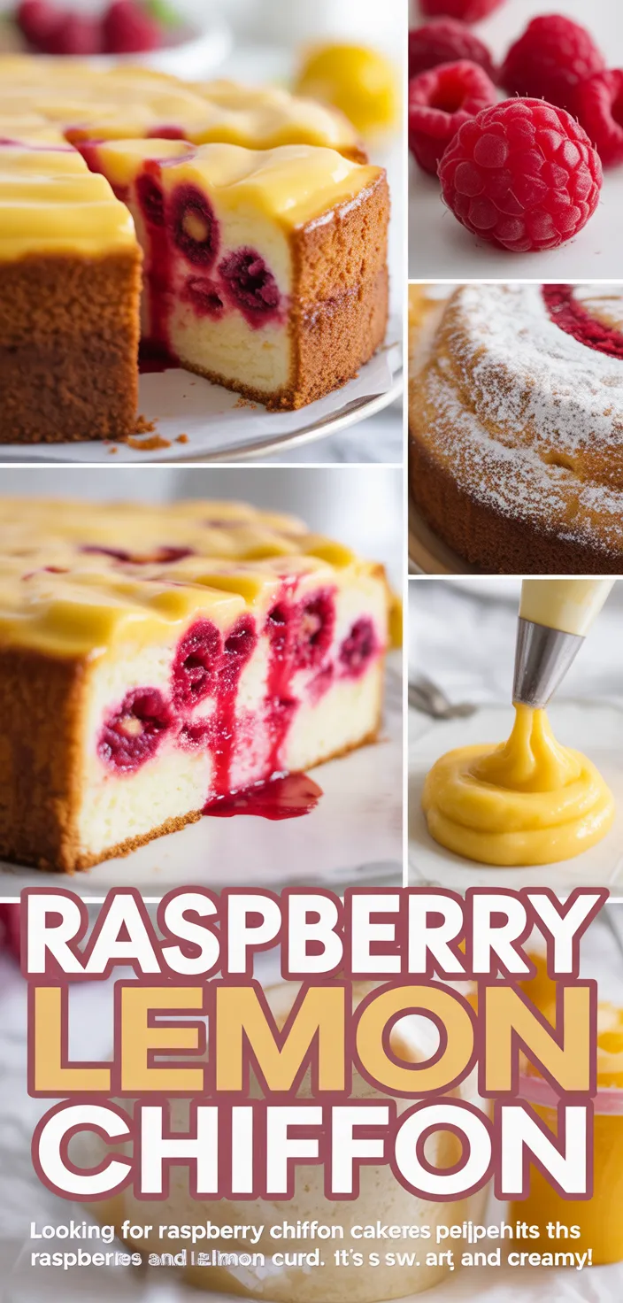 Raspberry And Lemon Curd Chiffon Cake Recipe - Paris Plates