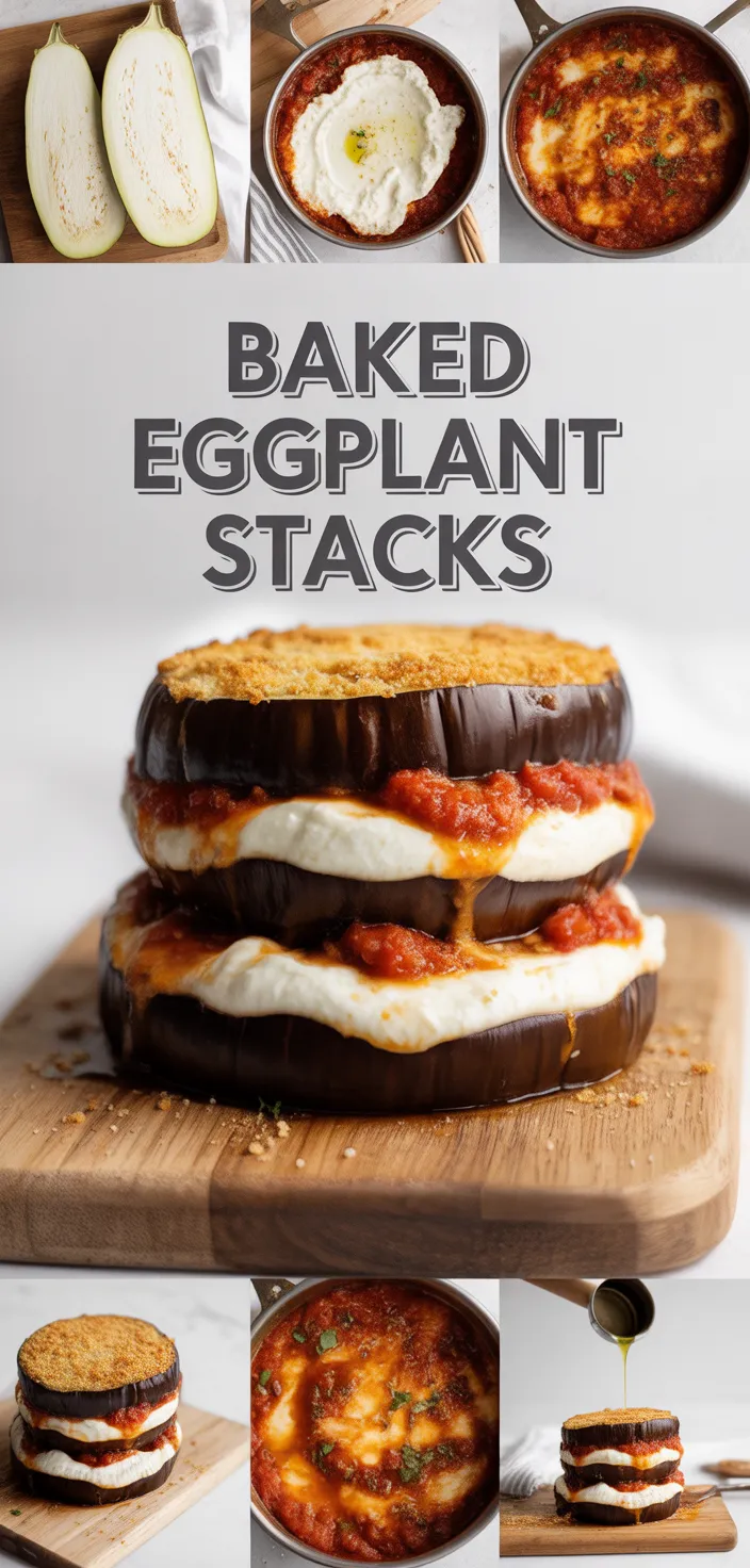 Baked Eggplant Stacks Recipe - Paris Plates