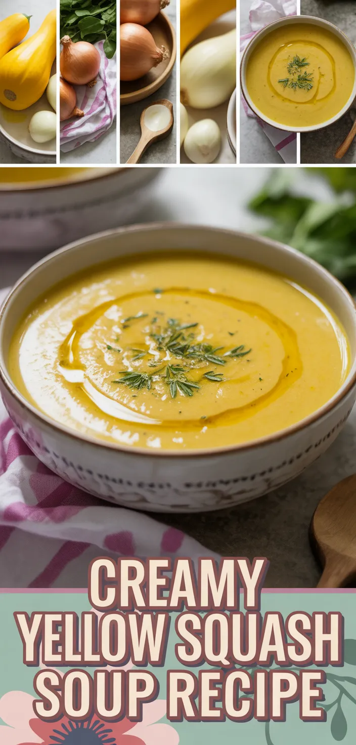 Creamy Yellow Squash Soup Recipe - Paris Plates