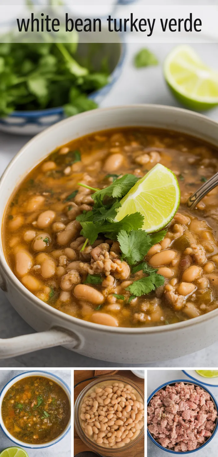 Easy White Bean Turkey Chili Verde Recipe - Paris Plates