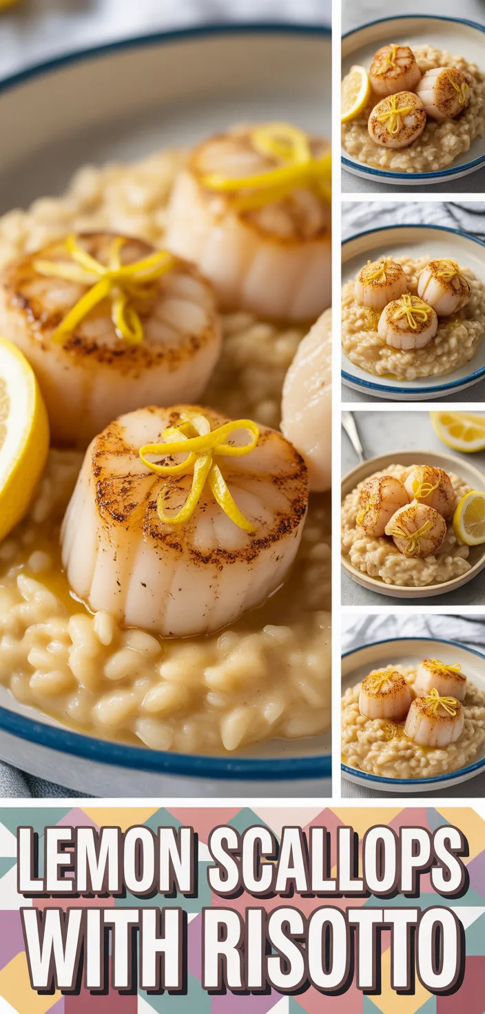 Lemon Butter Scallops Over Parmesan Risotto Recipe Paris Plates
