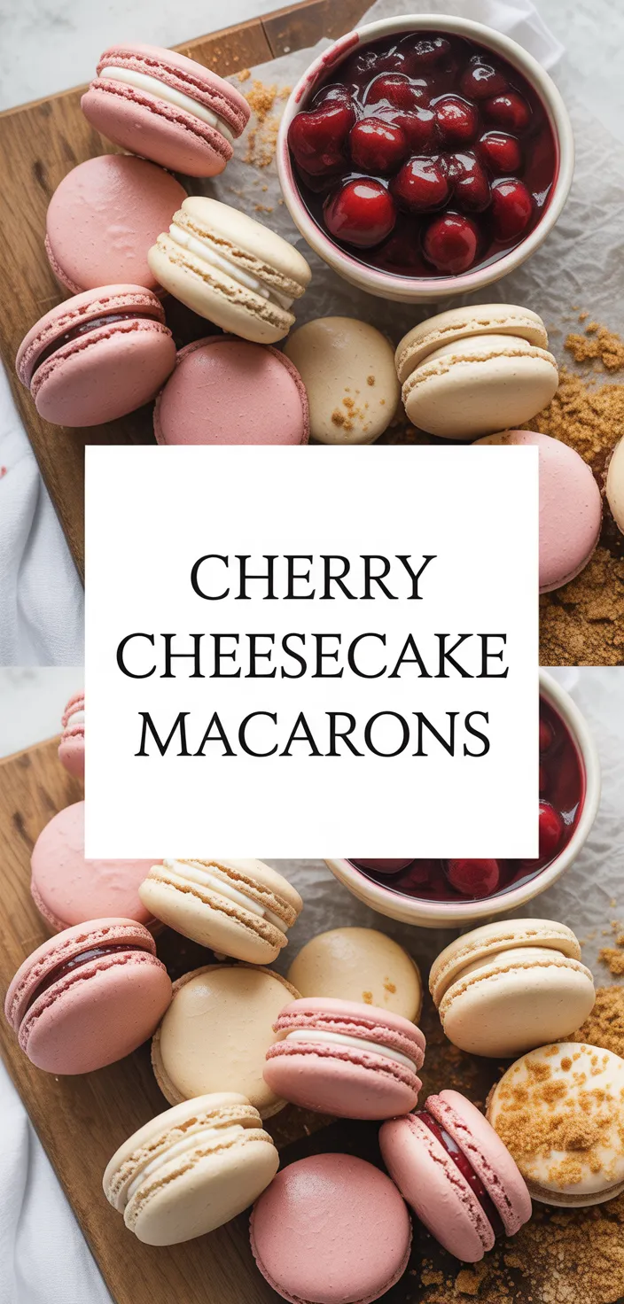Cherry Cheesecake Macarons Recipe - Paris Plates